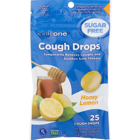 Careone Cough Drops Sugar Free Honey Lemon 25 Ct Delivery Or Pickup