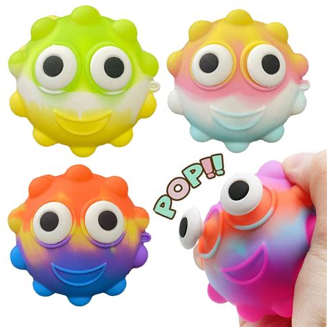 Buy Pop It Fidget Toys Fidget Ball Popper Its Toys 3d Anti Pressure Squeeze Pop Ball Push Bubble