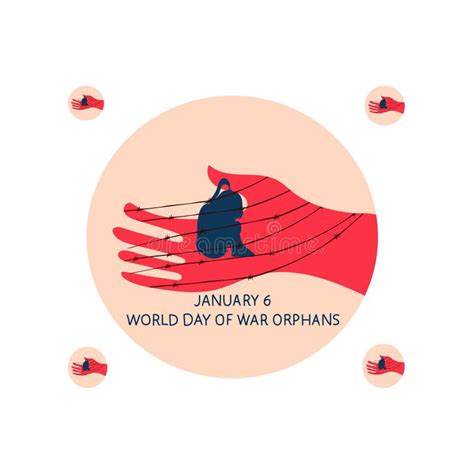 World Day Of War Orphans 6 January Vector Illustration Stock Illustration Illustration Of