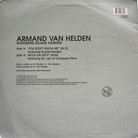 Disco Club Armand Van Helden Feat Duane Harden You Don T Know Me