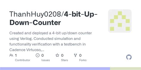 Github Thanhhuy02084 Bit Up Down Counter Created And Deployed A 4 Bit Updown Counter Using