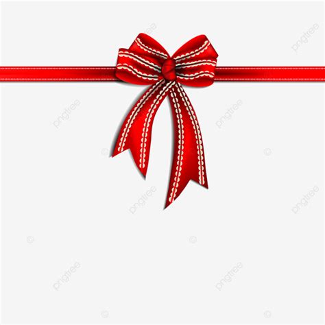 Bow Red Ribbon Vector Art Png Red Bow Ribbon Package T Ribbon