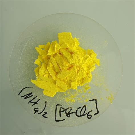 Ammonium Hexachloroplumbateiv I Synthesized Love The Colour Rchemistry