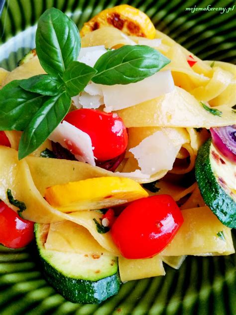 Pappardelle Z Grillowanymi Warzywami I Parmezanem Moje Makarony