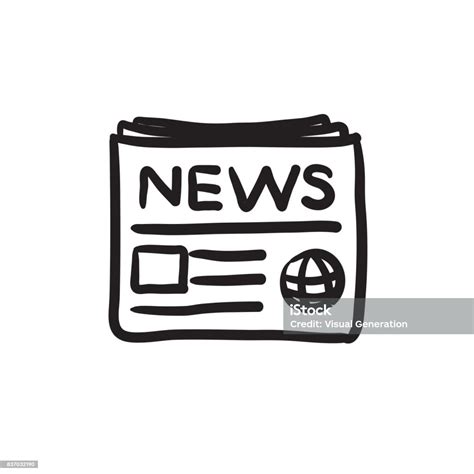뉴스페이퍼 스케치 아이콘크기 신문에 대한 스톡 벡터 아트 및 기타 이미지 신문 아이콘 개념 Istock