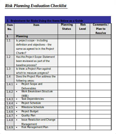 Project Evaluation Checklist Template 7 Free Word PDF Documents 11907
