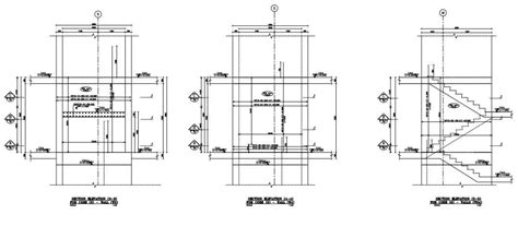 Structural Detail Plan With Section And Elevation