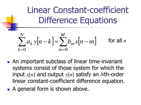 Ppt Linear Constant Coefficient Difference Equations Powerpoint Presentation Id 296000