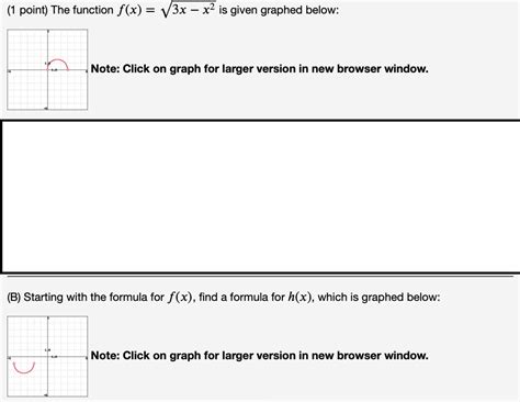 Point The Function Fx 3x X2 Is Given Graphed Below Note Click On Graph