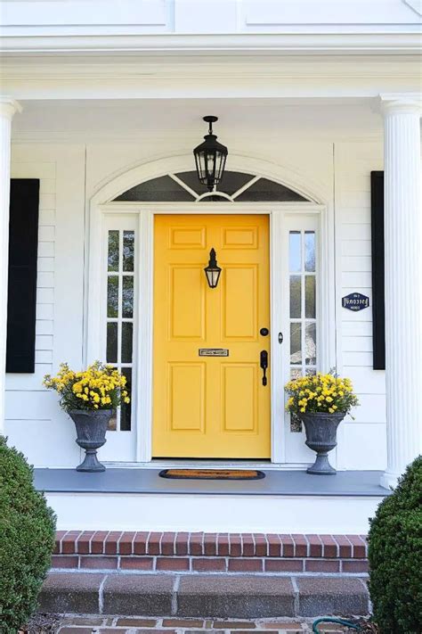 25 Mustard Yellow Front Door White House Looks To Relish Every Day