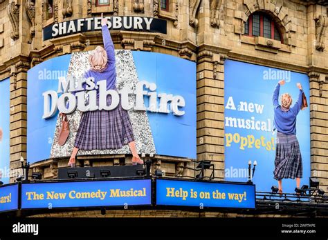 London UK Mrs Doubtfire The Musical At The Shaftesbury Theatre