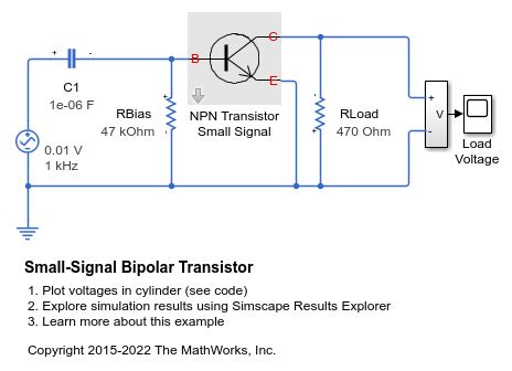 Small Signal Bipolar Transistor MATLAB Simulink