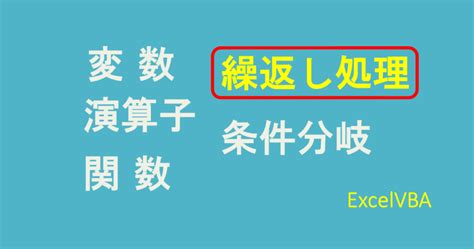Excelvbaの繰り返し処理を初心者にわかりやすく解説。 教えて！excelvba