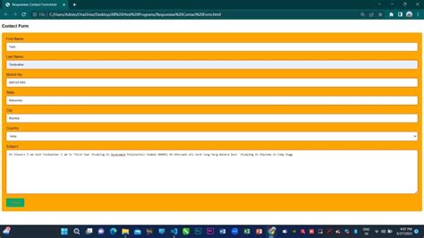 Yash Tondwalkar On Linkedin Today I Have Made Responsive Contact Us Form Using Html And Css
