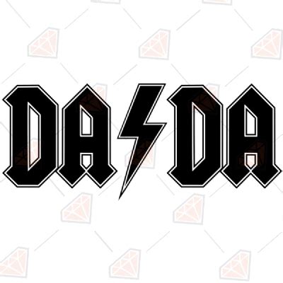 Dada ACDC SVG Cricut Files Father S Day Vector Files PremiumSVG