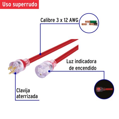 Ficha Tecnica Extensión De Uso Súper Rudo Aterrizada 8 M Calibre 12