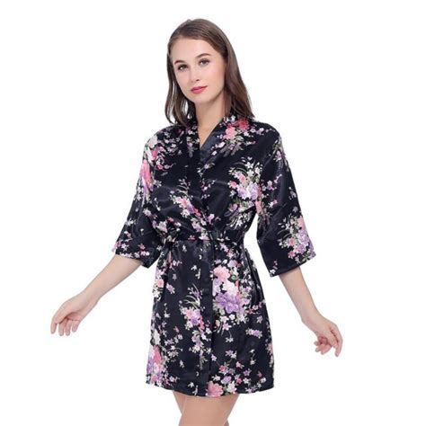 Lovely Floral Silky Satin Women S Robe
