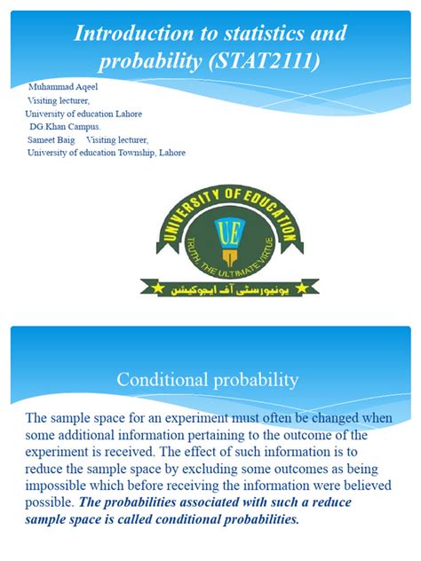 Lec 20 Conditional Probability 1 Pdf Probability Sampling