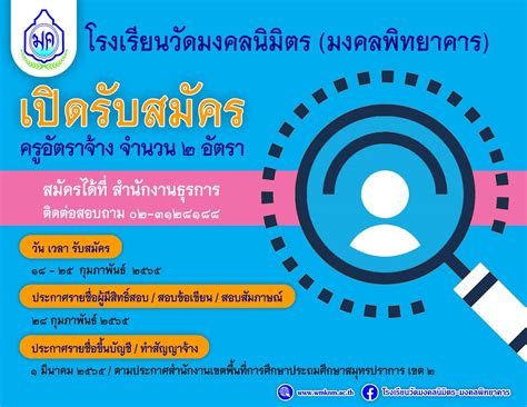 โรงเรียนวัดมงคลนิมิตร โรงเรียนวัดมงคลนิมิตร มงคลพิทยาคาร