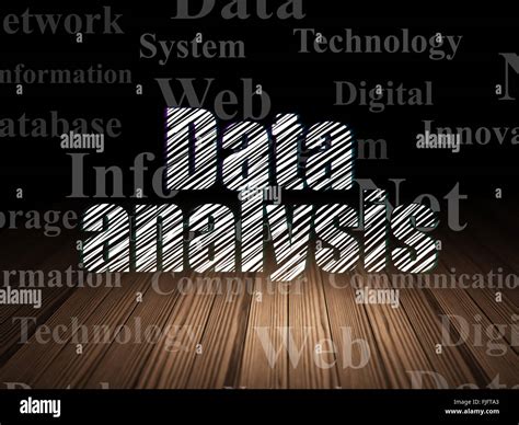 Data Concept Data Analysis In Grunge Dark Room Stock Photo Alamy