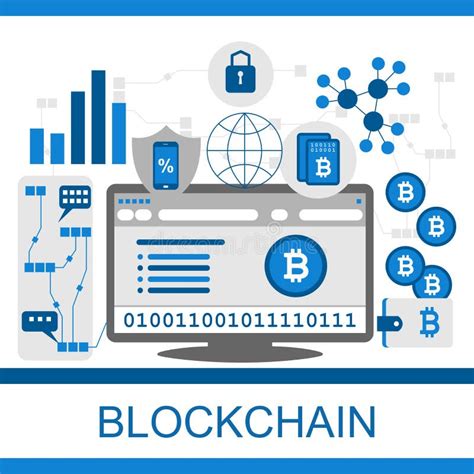 Blockchain Vector Background Illustration Stock Vector Illustration Of Communication Digital