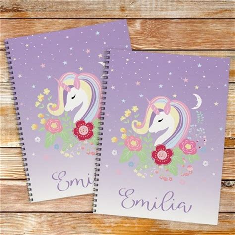 Personalized Unicorn Notebook Etsy