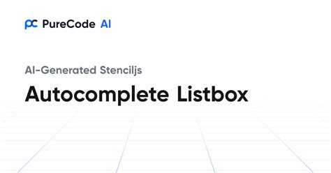 build great stenciljs autocomplete listbox components faster using ai tools