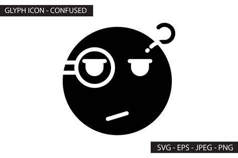 Emoji Confused Glyph Graphic By Sikey Studio · Creative Fabrica