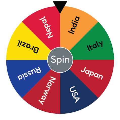 State Picker Wheel Randomly Select A State By Country