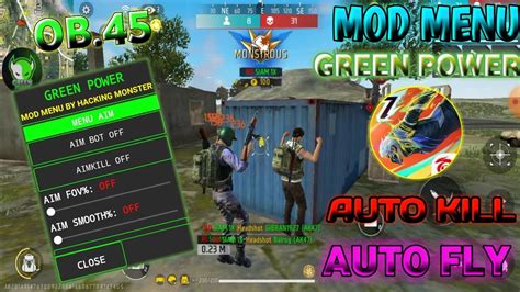 Free Fire Hack 💥 Mod Menu Ff Hack Green Power Auto Headshot Hack