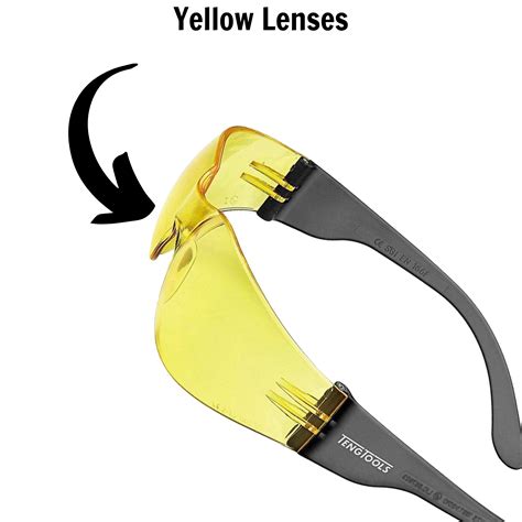 Teng Tools Anti Fog Scratch Resistant Safety Glasses With Yellow
