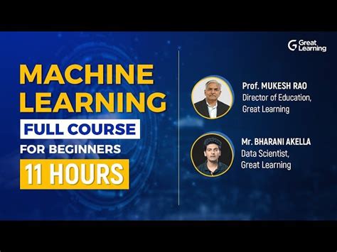Free Video Machine Learning Full Course For Beginners From Great