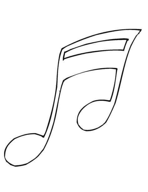 Gratis Afdrukbare Muzieknoot Kleurplaat Kinderen Kleurplaat