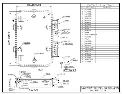 Raised Hatch With Flush Cover And Flush Hinge With Spring — Maritime Deck Professionals