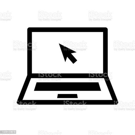 Laptop And Mouse Pointer Computer Operation User Interface Vector Stock