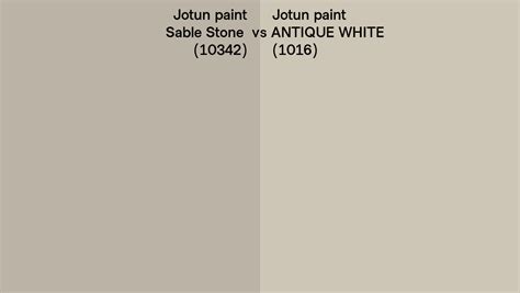 Jotun Paint Sable Stone Vs Antique White Side By Side Comparison
