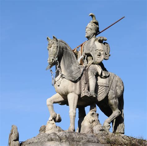 Saint Longinus Statue Portugal Catholic Stock Photo