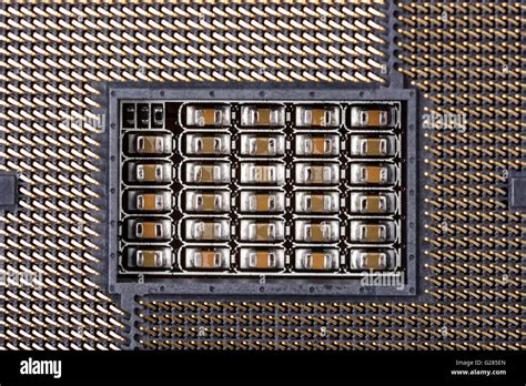 CPU Socket On Computer Motherboard Stock Photo Alamy