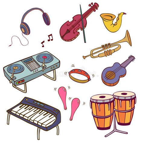 Russian Folk Music Instruments Stock Vector Illustration Of Keys