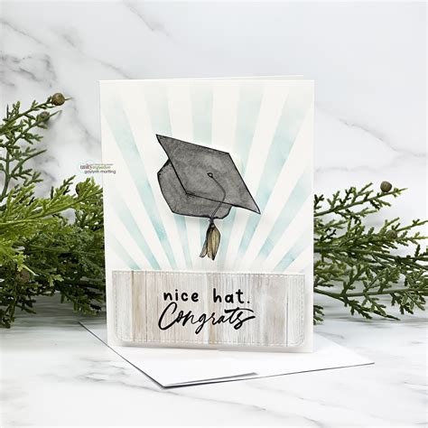 Watercolor Graduation Cap Wobble Card Unity Blog