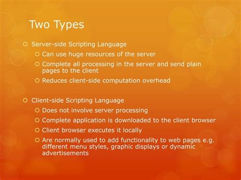 Scripting Languages Ppt