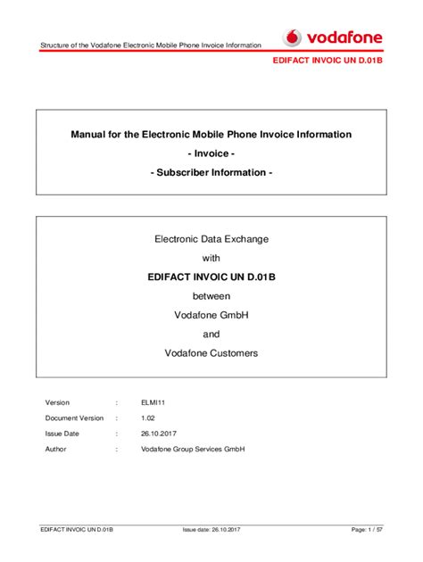 Fillable Online Edifact Invoic Un D 01b Fax Email Print Pdffiller