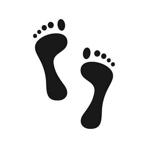 Foot Print Icon Isolated On White Background 21797288 Vector Art At