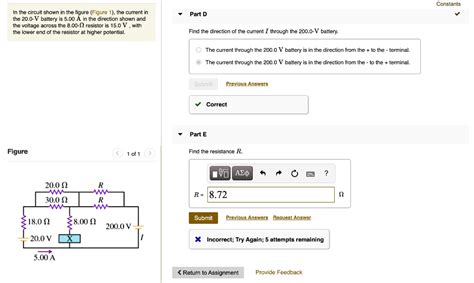 In The Circuit Shown In The Figure Figure 1 The Current In The 200 V Battery Is 500 A In