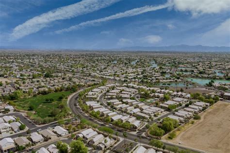 Panoramic View Of With A House In Avondale Town On A Sunny Day In The