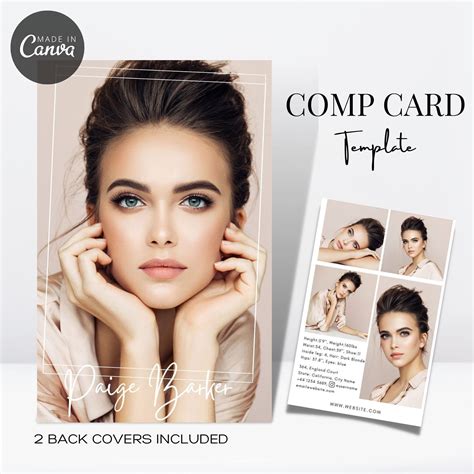 Resume Photo Model Comp Card Fashion Resume Model Portfolio Model