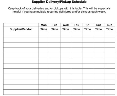 10 Driver Schedule Templates Examples And Free Downloads