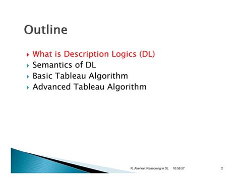 Reasoning In Description Logics Ppt
