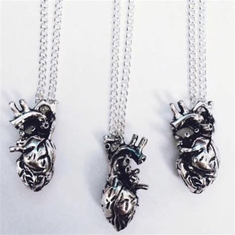 Anatomical Heart Necklace by Artemis Accessories | Gothic jewelry ...