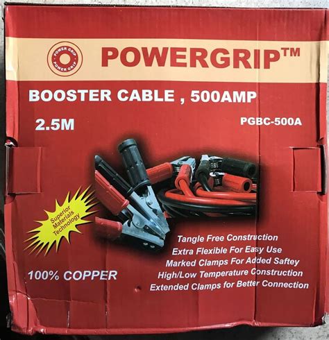 Powergrip Pgbc 500a 500a Booster Cable 25m 100 Copper Heavy Duty